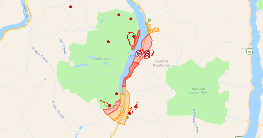 Heavy smoke challenging firefighting efforts in the Central Kootenays ...
