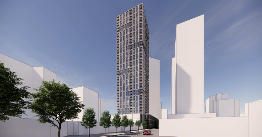 Unit count drops in 40-storey tower proposed for downtown Kelowna