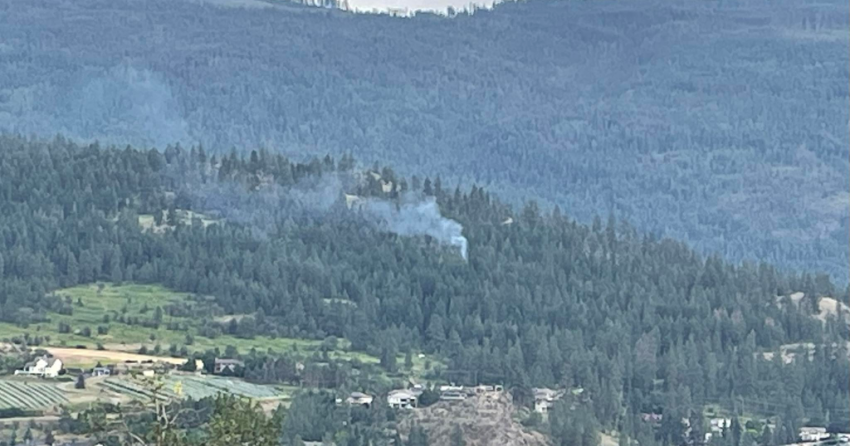 Okanagan brush fire started by illegal, unattended campfire