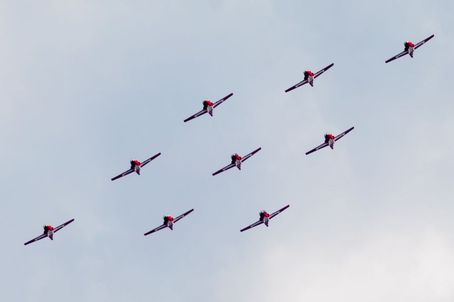 Surprise Snowbirds rehearsal thrills Penticton BC Day crowds