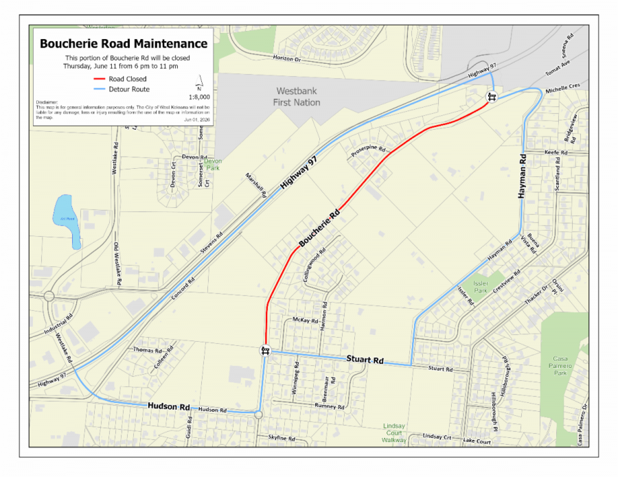 Boucherie Road closed Thursday night for annual summer refresh