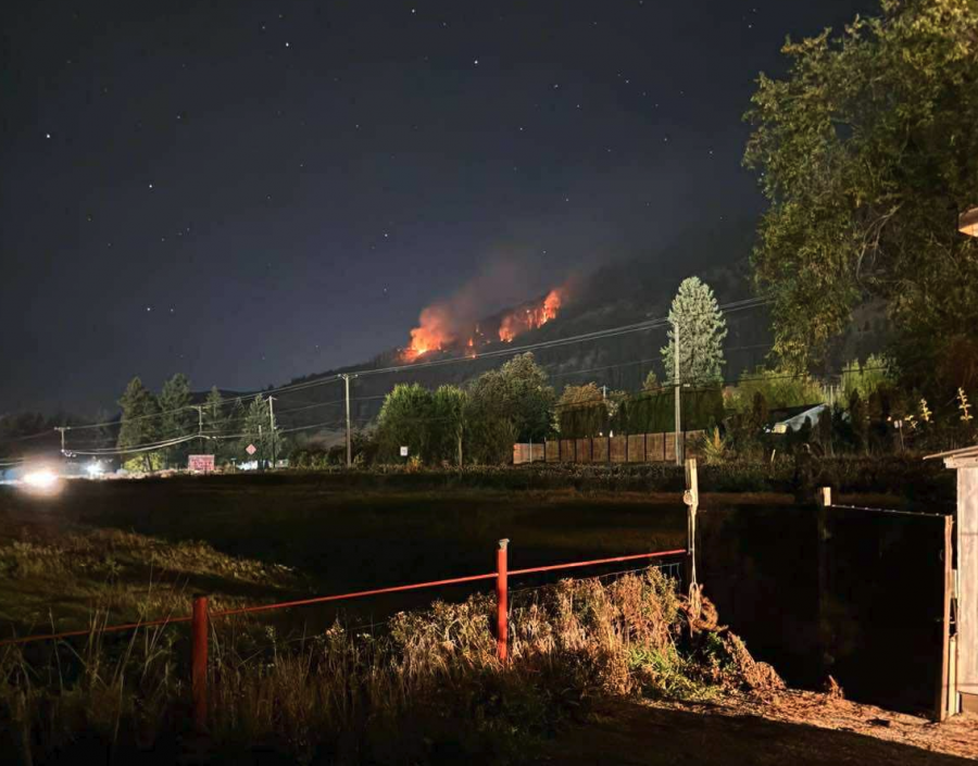 UPDATE: Wildfire east of Coldstream now held at 7.7 hectares