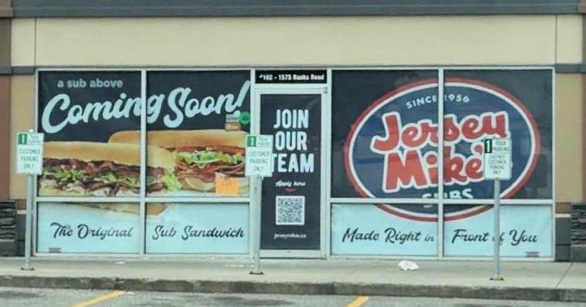 The first Jersey Mike’s Subs location in BC is opening in Kelowna