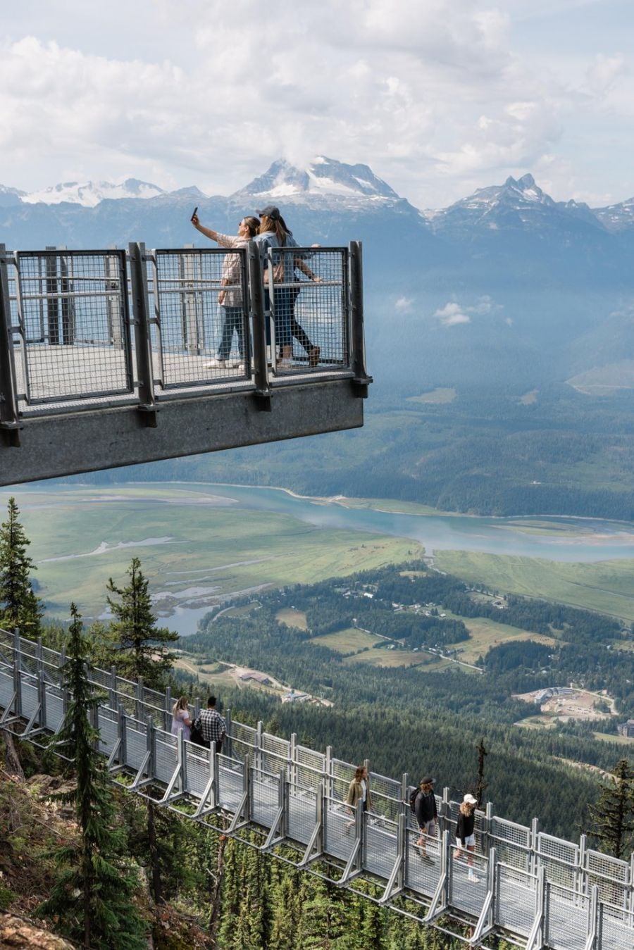 Sky-high suspension bridge and cantilevered viewing platforn ...